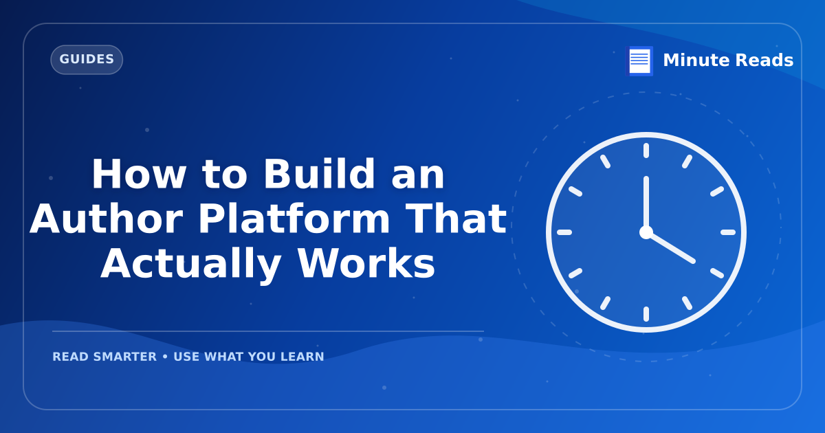 How to Build an Author Platform That Actually Works — MinuteReads blog thumbnail