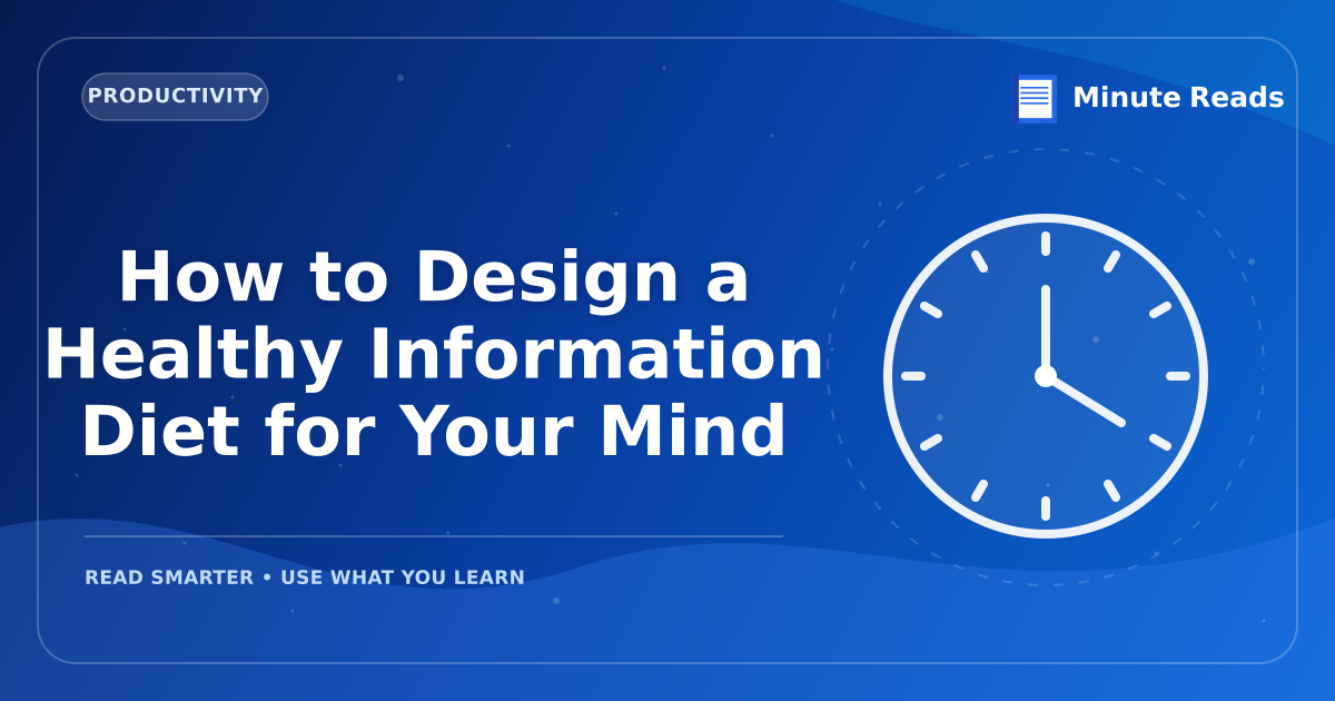 How to Design a Healthy Information Diet for Your Mind — MinuteReads blog thumbnail