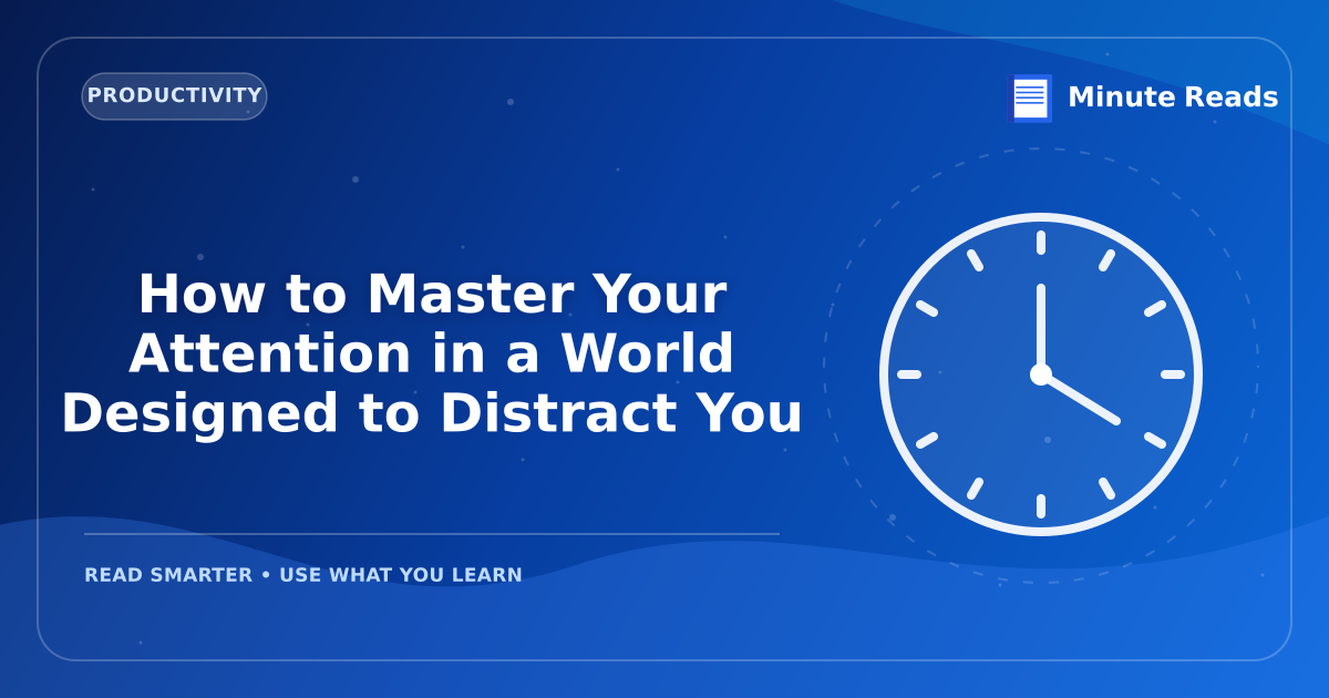 How to Master Your Attention in a World Designed to Distract You — MinuteReads blog thumbnail