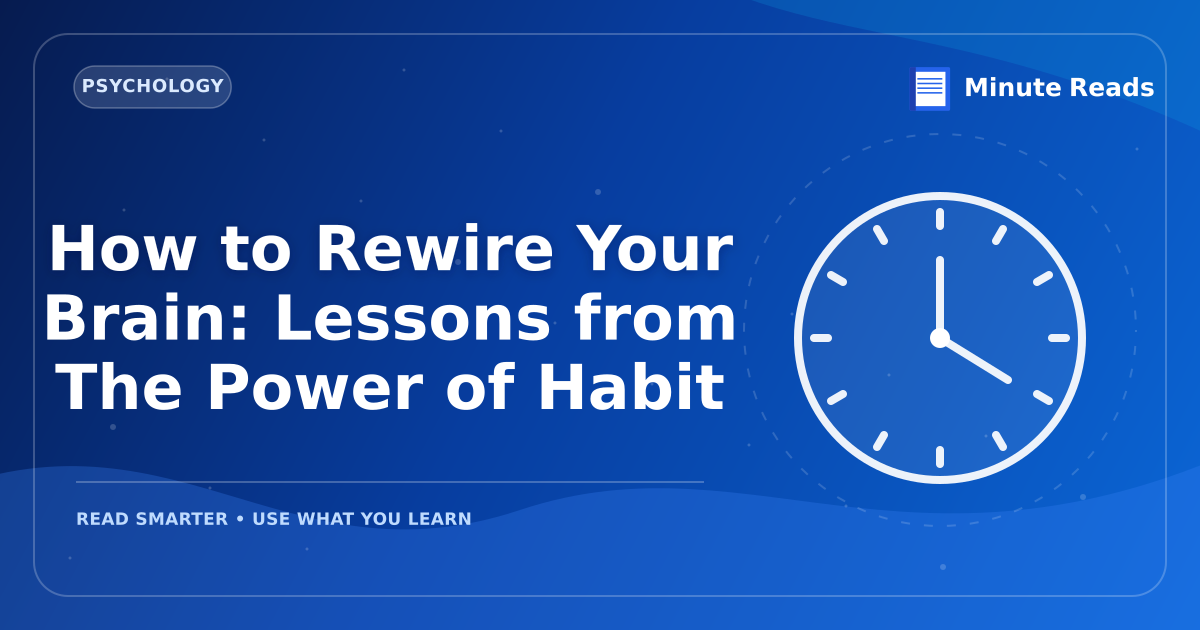 How to Rewire Your Brain: Lessons from The Power of Habit — MinuteReads blog thumbnail