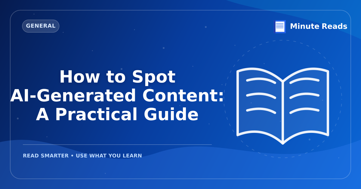 How to Spot AI-Generated Content: A Practical Guide — MinuteReads blog thumbnail