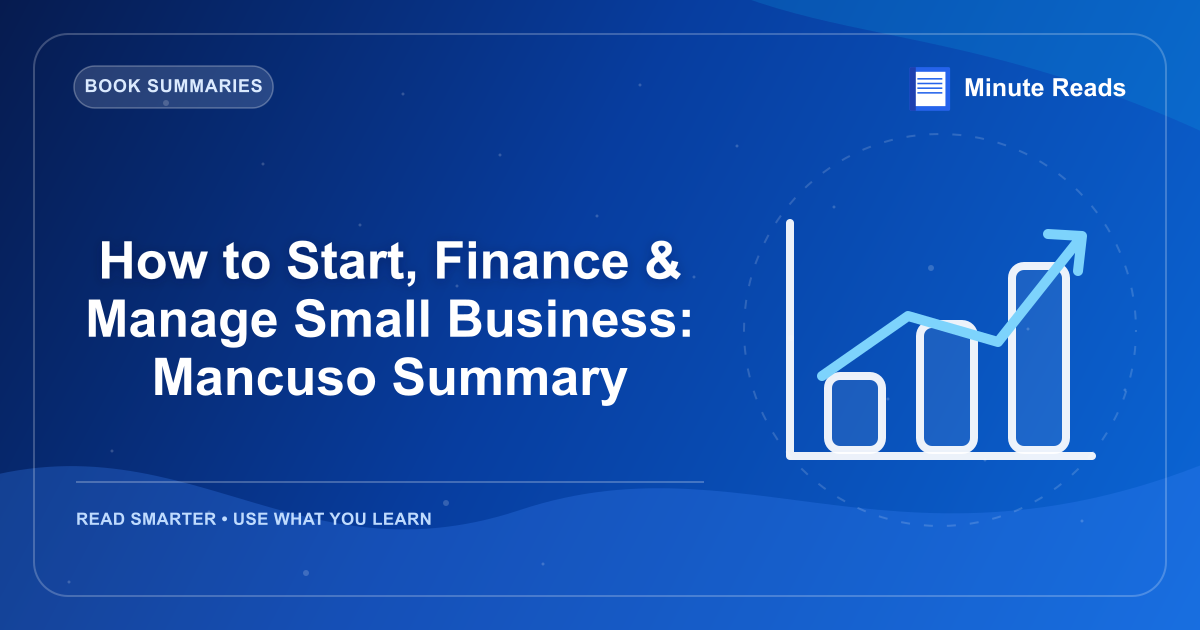 How to Start, Finance & Manage Small Business: Mancuso Summary — MinuteReads blog thumbnail