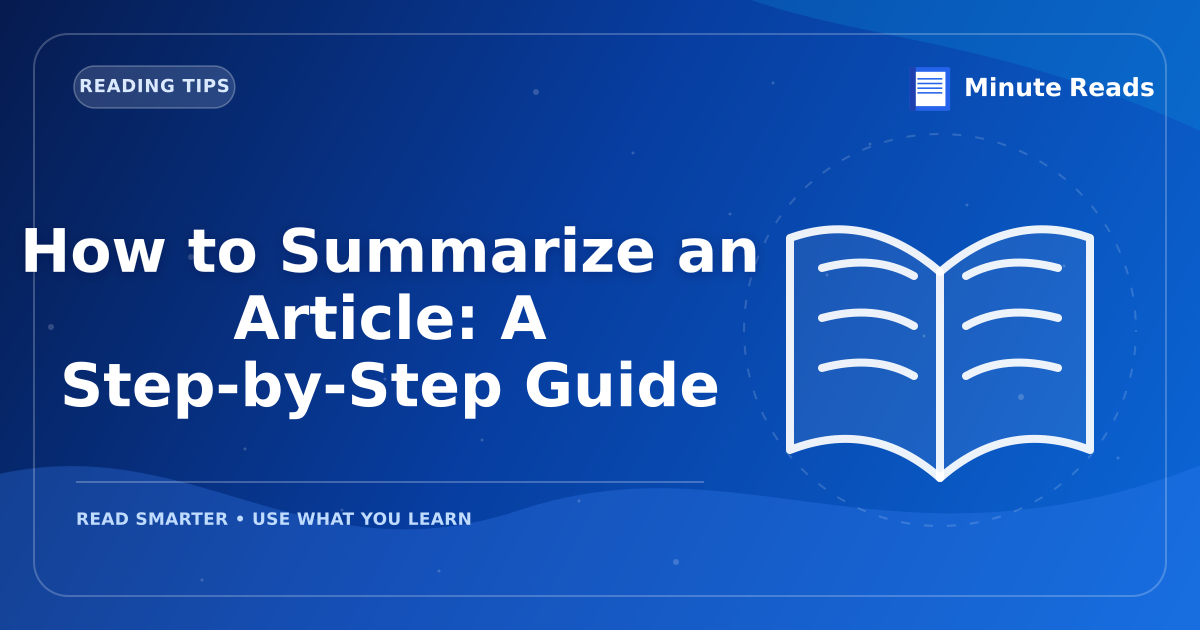 How to Summarize an Article: A Step-by-Step Guide — MinuteReads blog thumbnail