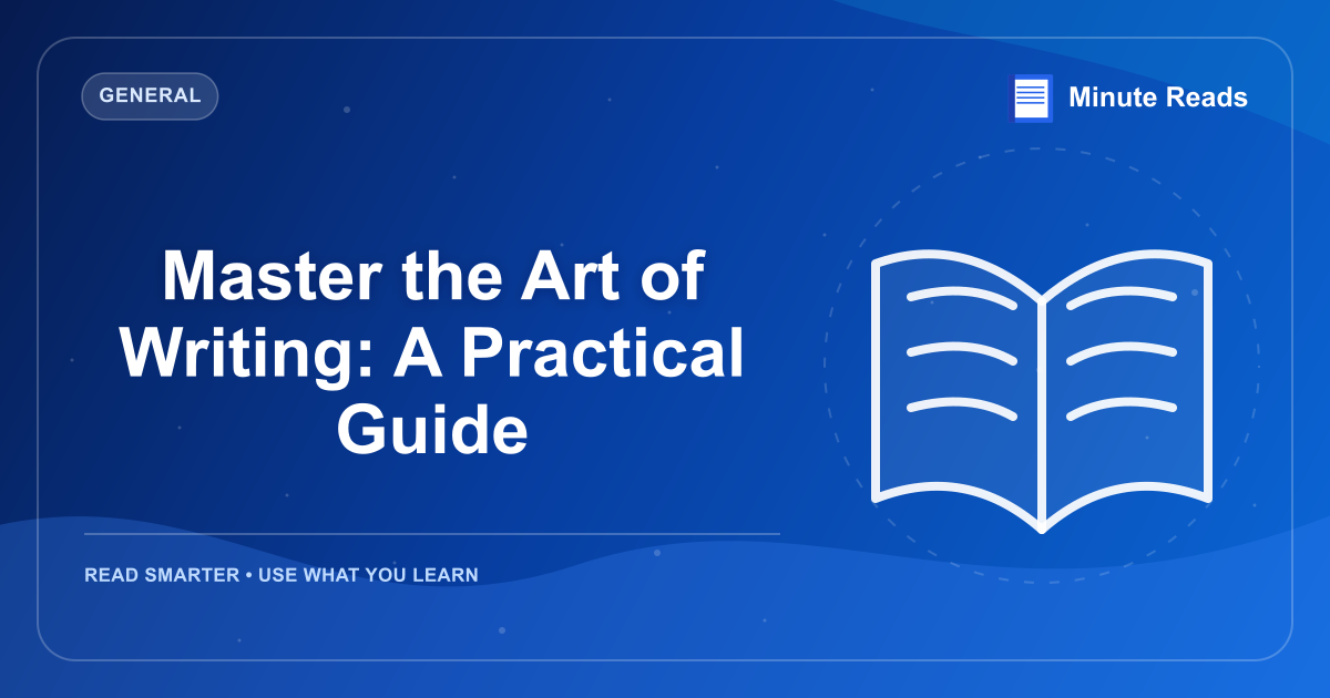 Master the Art of Writing: A Practical Guide — MinuteReads blog thumbnail