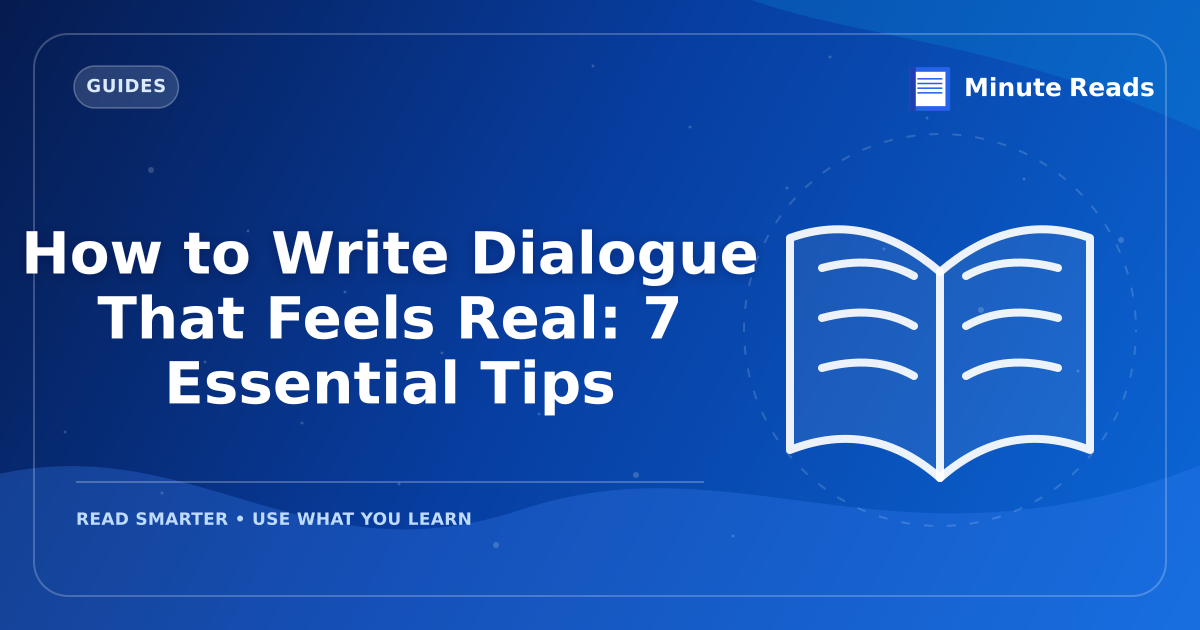 How to Write Dialogue That Feels Real: 7 Essential Tips — MinuteReads blog thumbnail