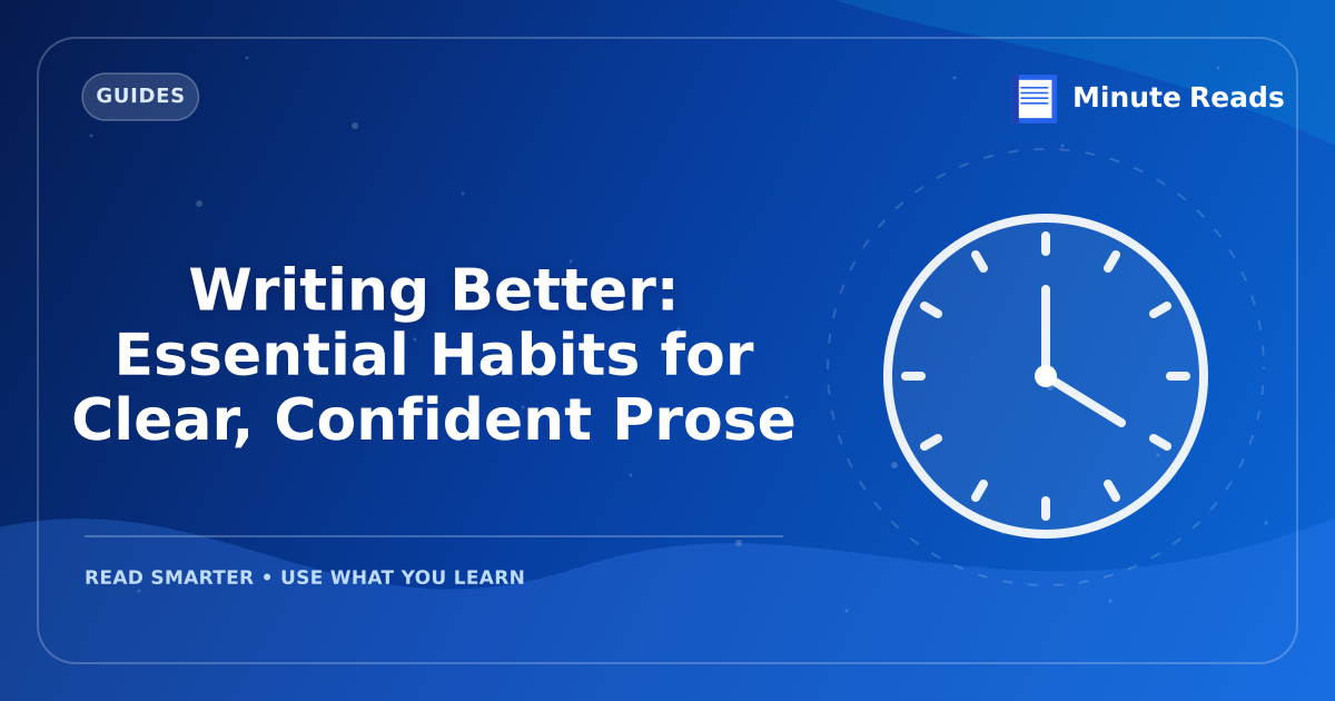 Writing Better: Essential Habits for Clear, Confident Prose — MinuteReads blog thumbnail
