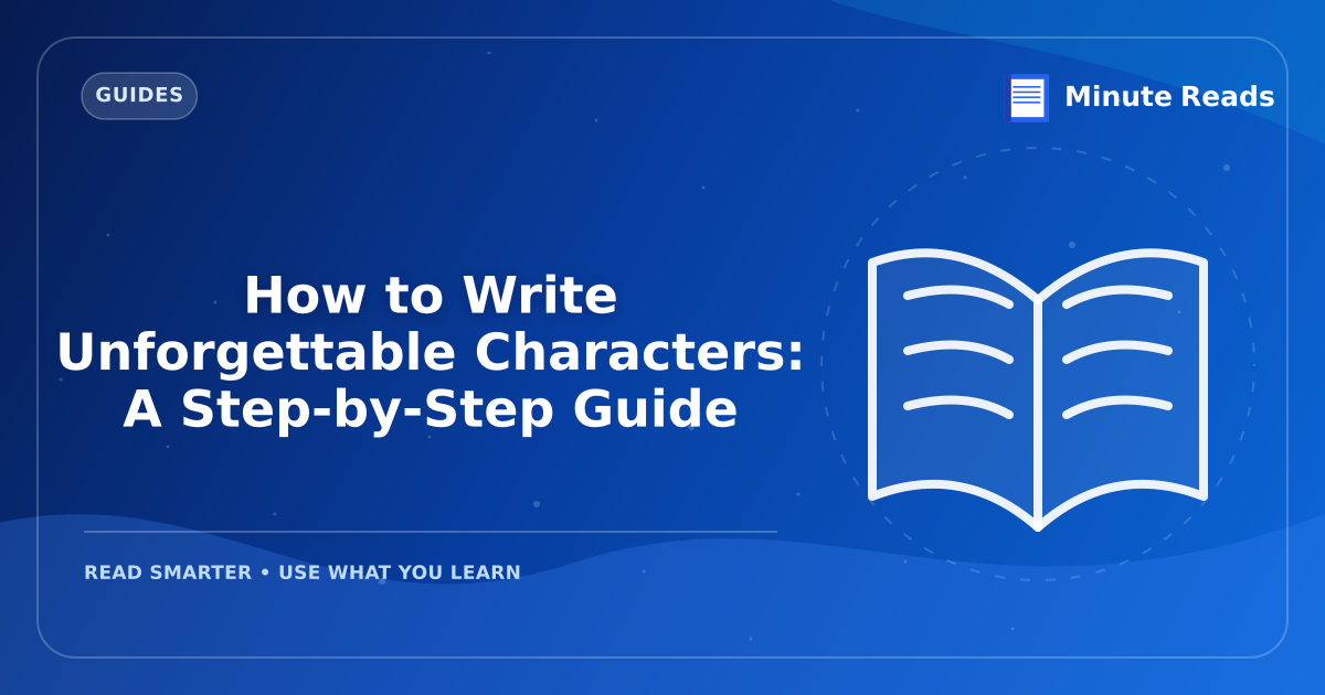 How to Write Unforgettable Characters: A Step-by-Step Guide — MinuteReads blog thumbnail