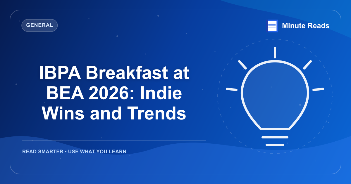 IBPA Breakfast at BEA 2026: Indie Wins and Trends — MinuteReads blog thumbnail