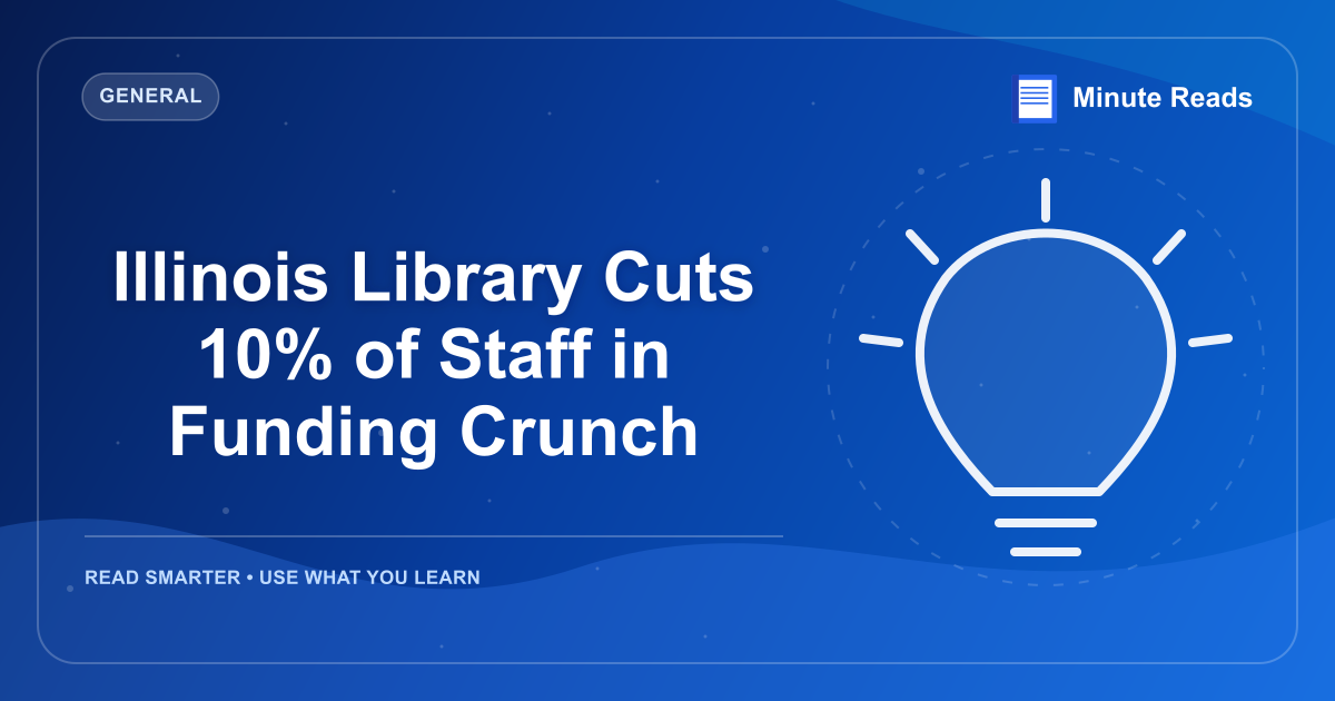 Illinois Library Cuts 10% of Staff in Funding Crunch — MinuteReads blog thumbnail