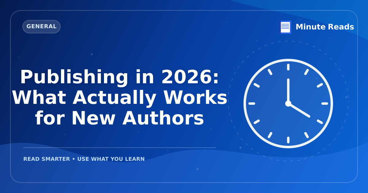 Publishing in 2027: What Actually Works for New Authors — MinuteReads blog thumbnail