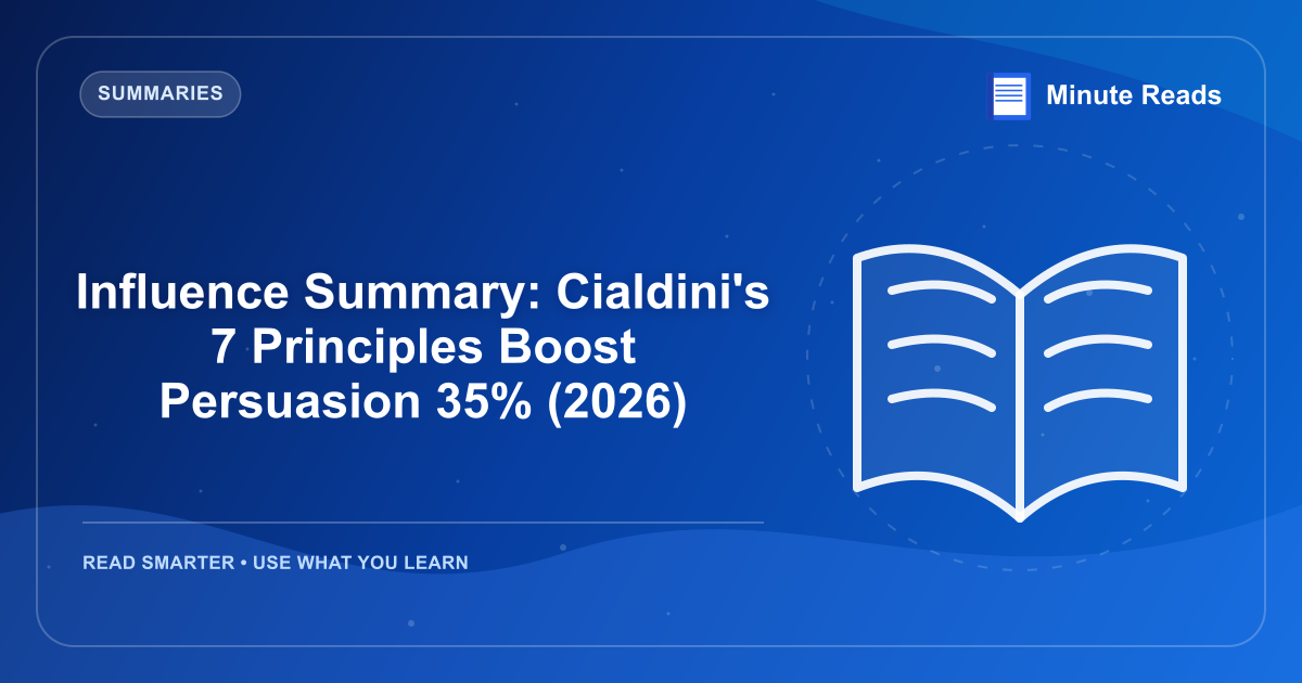 Influence Summary: Cialdini's 7 Principles Boost Persuasion 35% (2026) — MinuteReads blog thumbnail