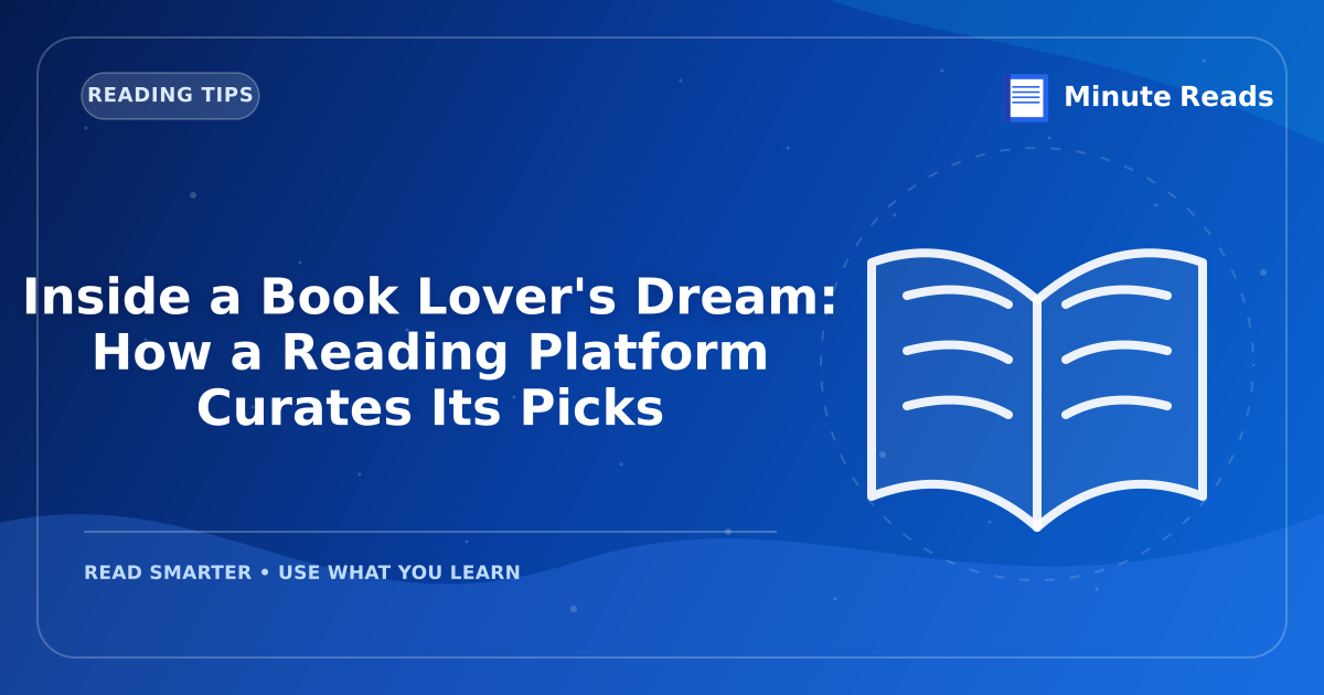 Inside a Book Lover's Dream: How a Reading Platform Curates Its Picks — MinuteReads blog thumbnail