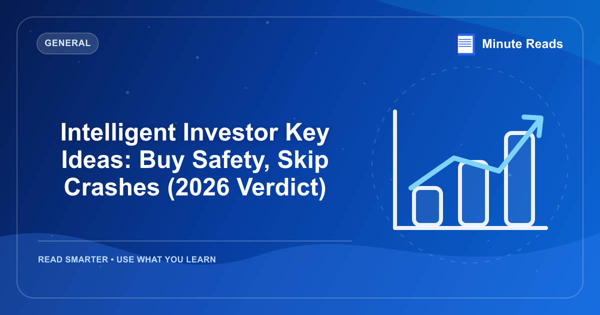 Intelligent Investor Key Ideas: Buy Safety, Skip Crashes (2026 Verdict) — MinuteReads blog thumbnail