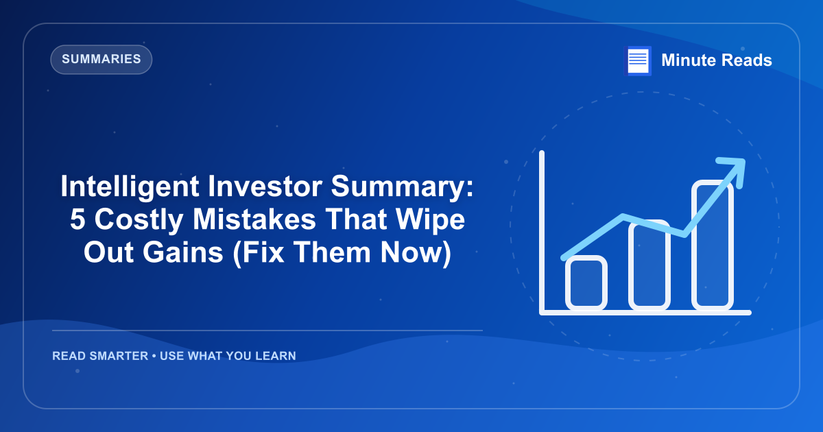 Intelligent Investor Summary: 5 Costly Mistakes That Wipe Out Gains (Fix Them Now) — MinuteReads blog thumbnail