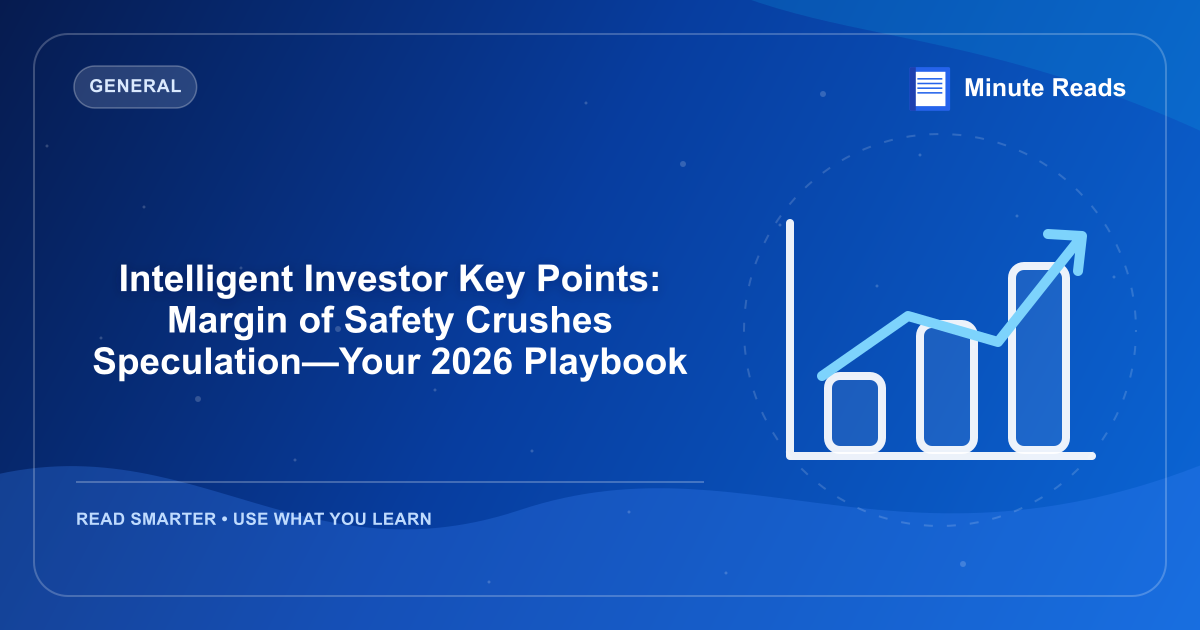 Intelligent Investor Key Points: Margin of Safety Crushes Speculation—Your 2026 Playbook — MinuteReads blog thumbnail