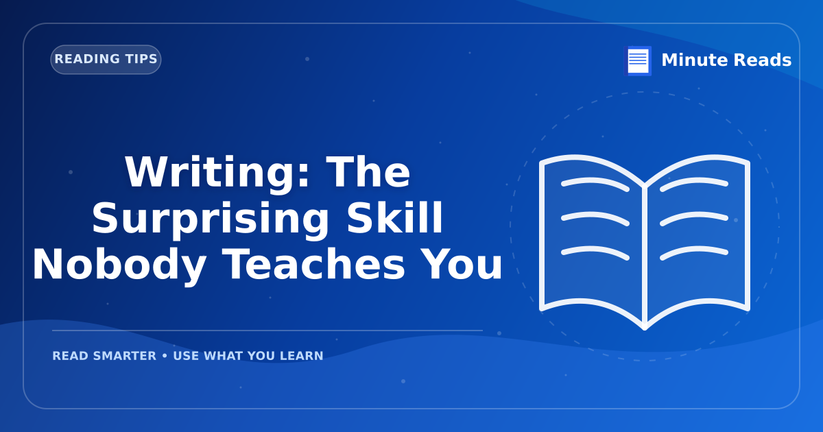 Writing: The Surprising Skill Nobody Teaches You — MinuteReads blog thumbnail