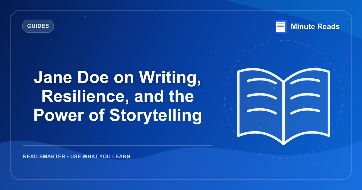 Jane Doe on Writing, Resilience, and the Power of Storytelling — MinuteReads blog thumbnail