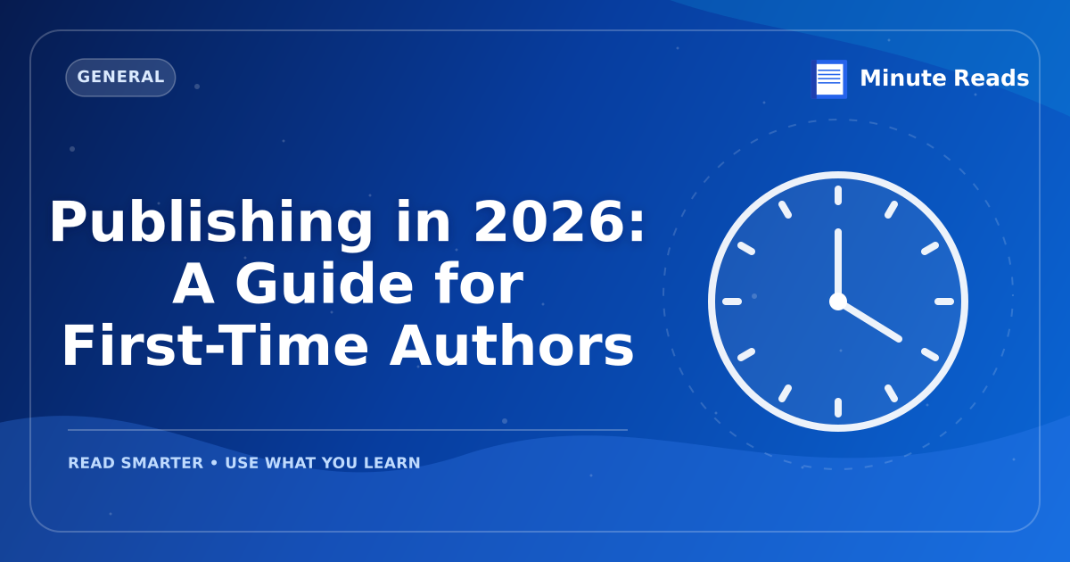 Publishing in 2026: A Guide for First-Time Authors — MinuteReads blog thumbnail