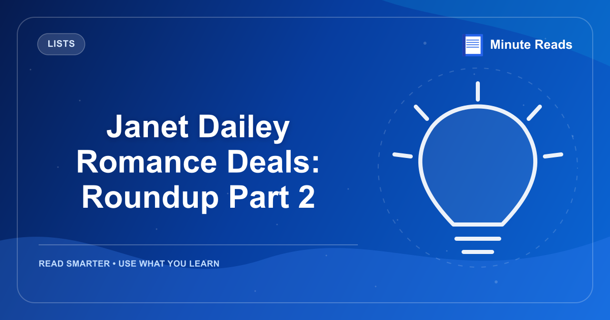 Janet Dailey Romance Deals: Roundup Part 2 — MinuteReads blog thumbnail