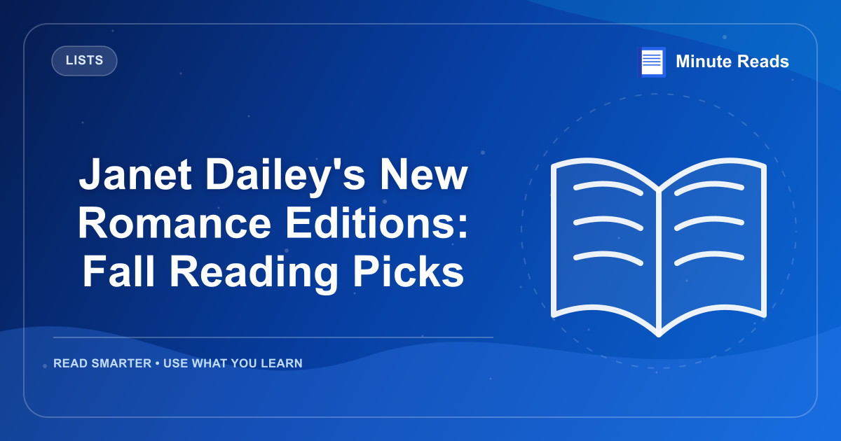 Janet Dailey's New Romance Editions: Fall Reading Picks — MinuteReads blog thumbnail