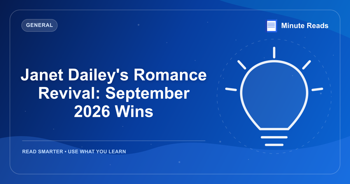 Janet Dailey's Romance Revival: September 2026 Wins — MinuteReads blog thumbnail