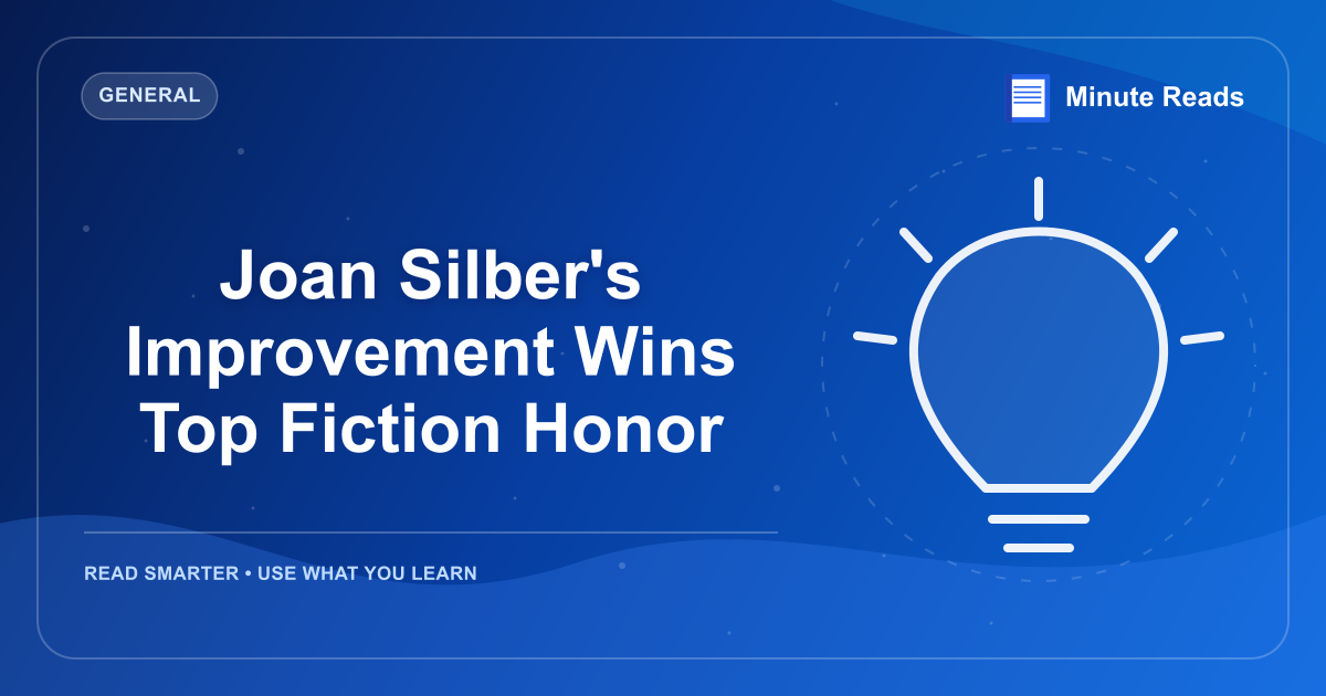 Joan Silber's Improvement Wins Top Fiction Honor — MinuteReads blog thumbnail