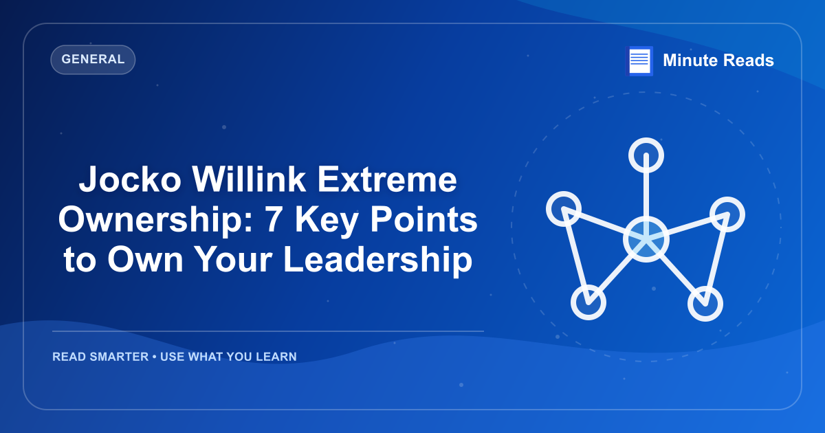 Jocko Willink Extreme Ownership: 7 Key Points to Own Your Leadership — MinuteReads blog thumbnail