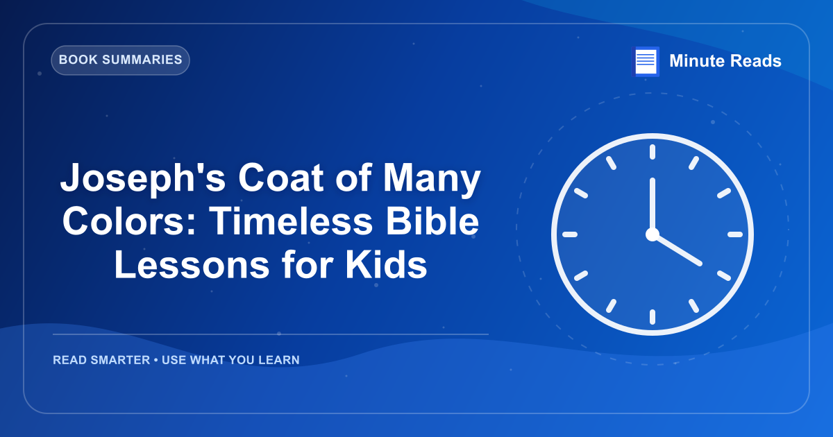 Joseph's Coat of Many Colors: Timeless Bible Lessons for Kids — MinuteReads blog thumbnail