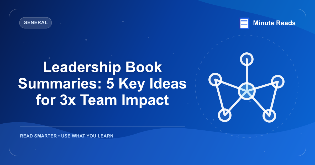 Leadership Book Summaries: 5 Key Ideas for 3x Team Impact — MinuteReads blog thumbnail