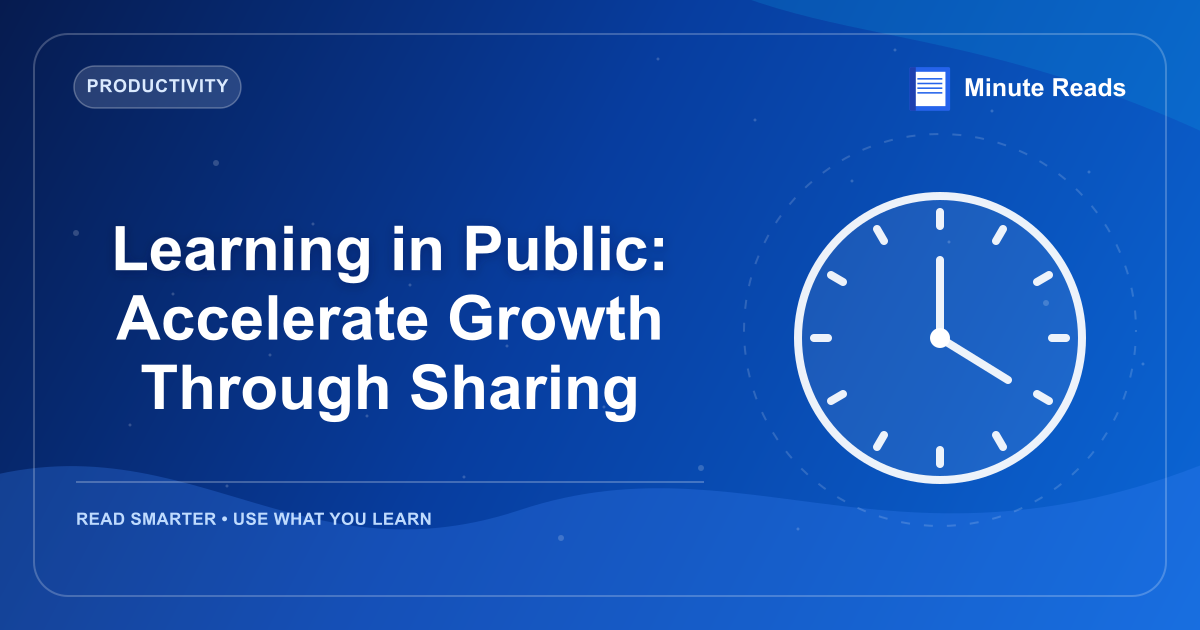 Learning in Public: Accelerate Growth Through Sharing — MinuteReads blog thumbnail