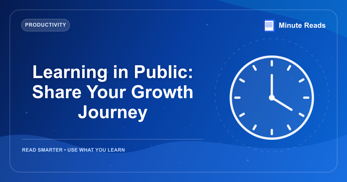 Learning in Public: Share Your Growth Journey — MinuteReads blog thumbnail