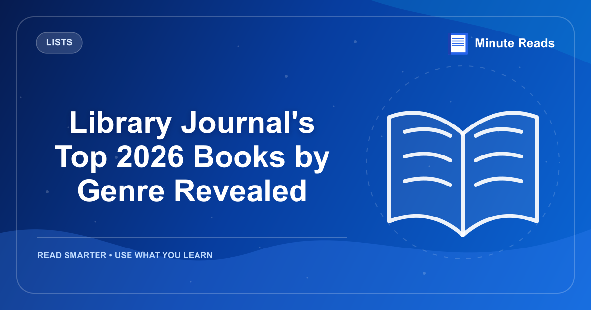 Library Journal's Top 2026 Books by Genre Revealed — MinuteReads blog thumbnail