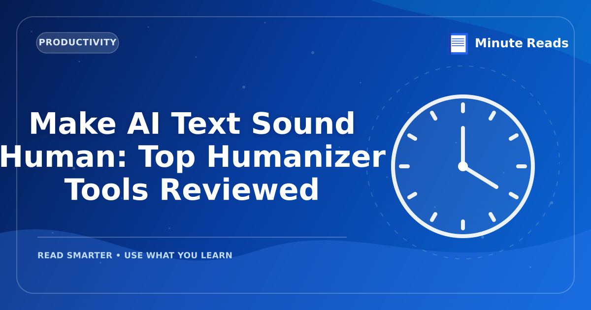 Make AI Text Sound Human: Top Humanizer Tools Reviewed — MinuteReads blog thumbnail