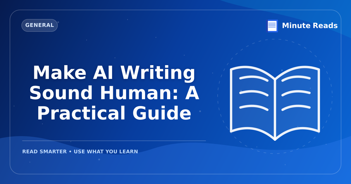 Make AI Writing Sound Human: A Practical Guide — MinuteReads blog thumbnail