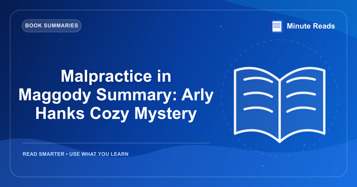 Malpractice in Maggody Summary: Arly Hanks Cozy Mystery — MinuteReads blog thumbnail