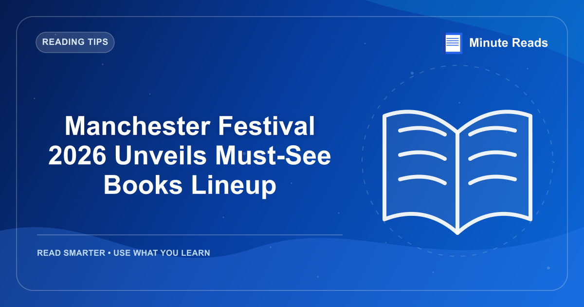 Manchester Festival 2026 Unveils Must-See Books Lineup — MinuteReads blog thumbnail