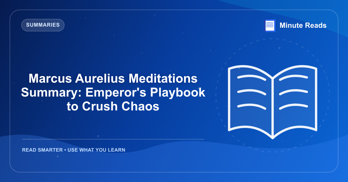 Marcus Aurelius Meditations Summary: Emperor's Playbook to Crush Chaos — MinuteReads blog thumbnail