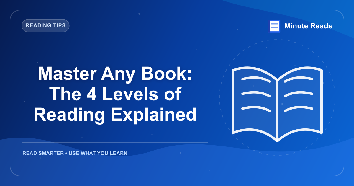 Master Any Book: The 4 Levels of Reading Explained — MinuteReads blog thumbnail