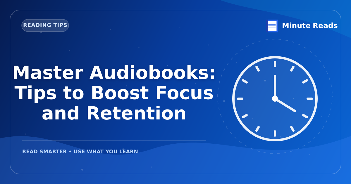 Master Audiobooks: Tips to Boost Focus and Retention — MinuteReads blog thumbnail