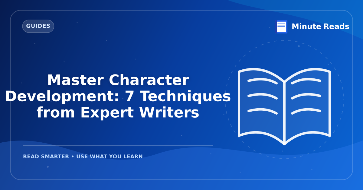 Master Character Development: 7 Techniques from Expert Writers — MinuteReads blog thumbnail