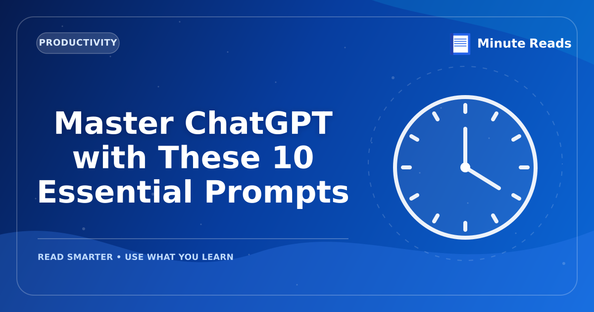 Master ChatGPT with These 10 Essential Prompts — MinuteReads blog thumbnail