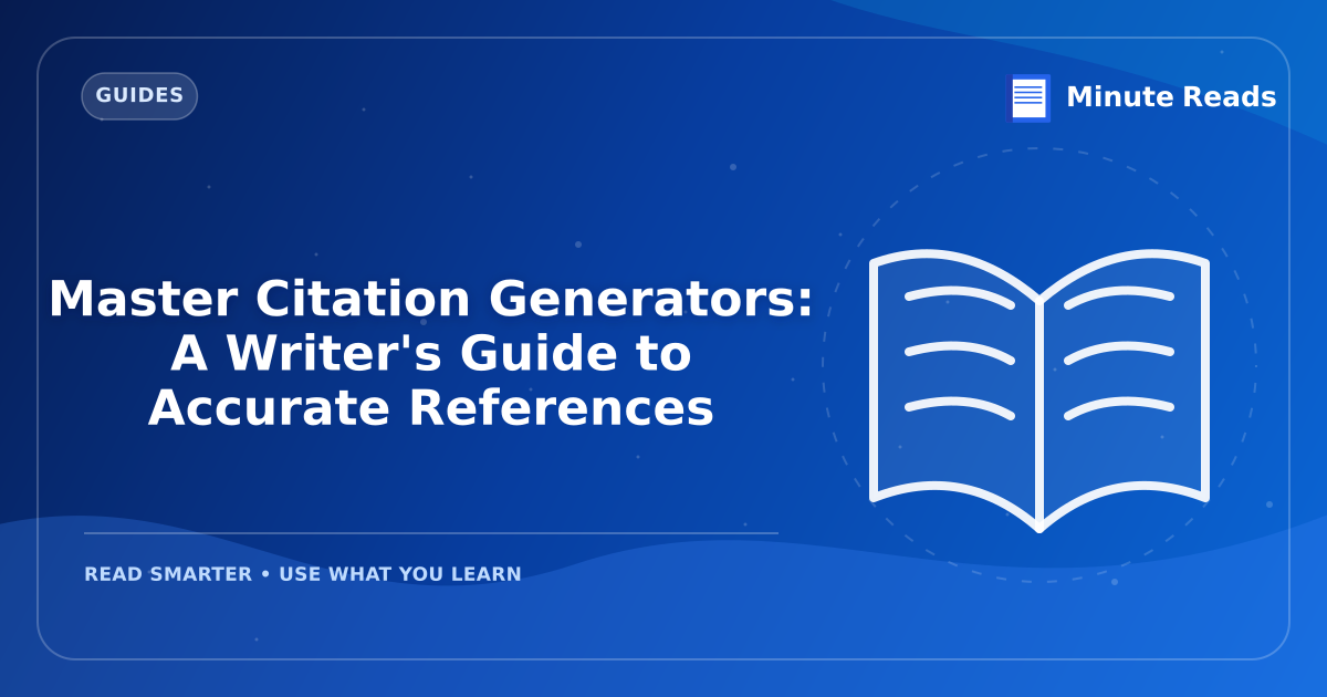 Master Citation Generators: A Writer's Guide to Accurate References — MinuteReads blog thumbnail