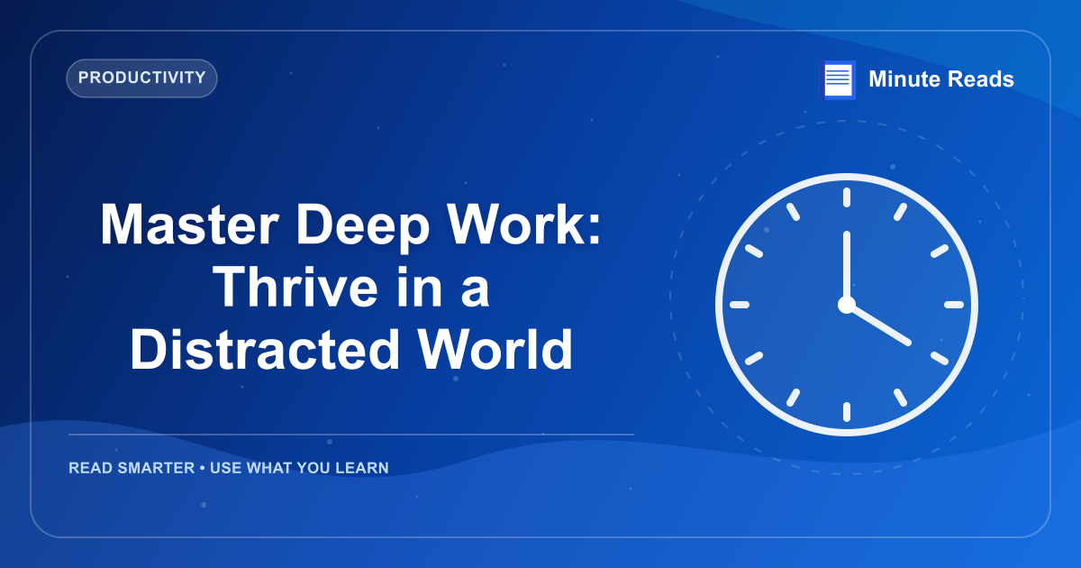 Master Deep Work: Thrive in a Distracted World — MinuteReads blog thumbnail
