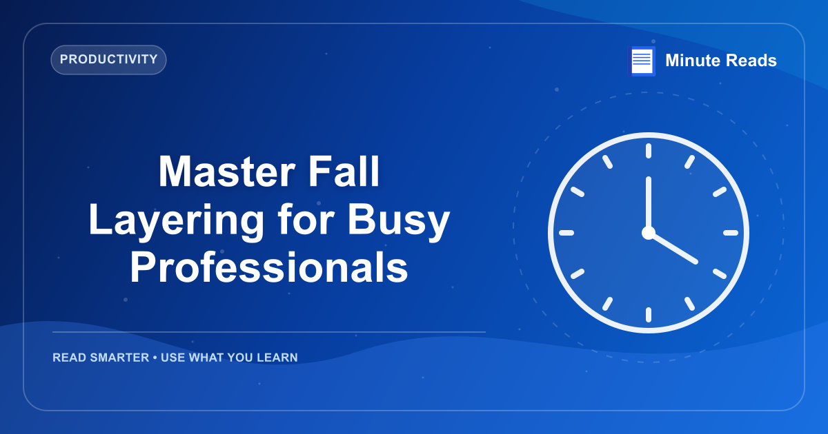 Master Fall Layering for Busy Professionals — MinuteReads blog thumbnail