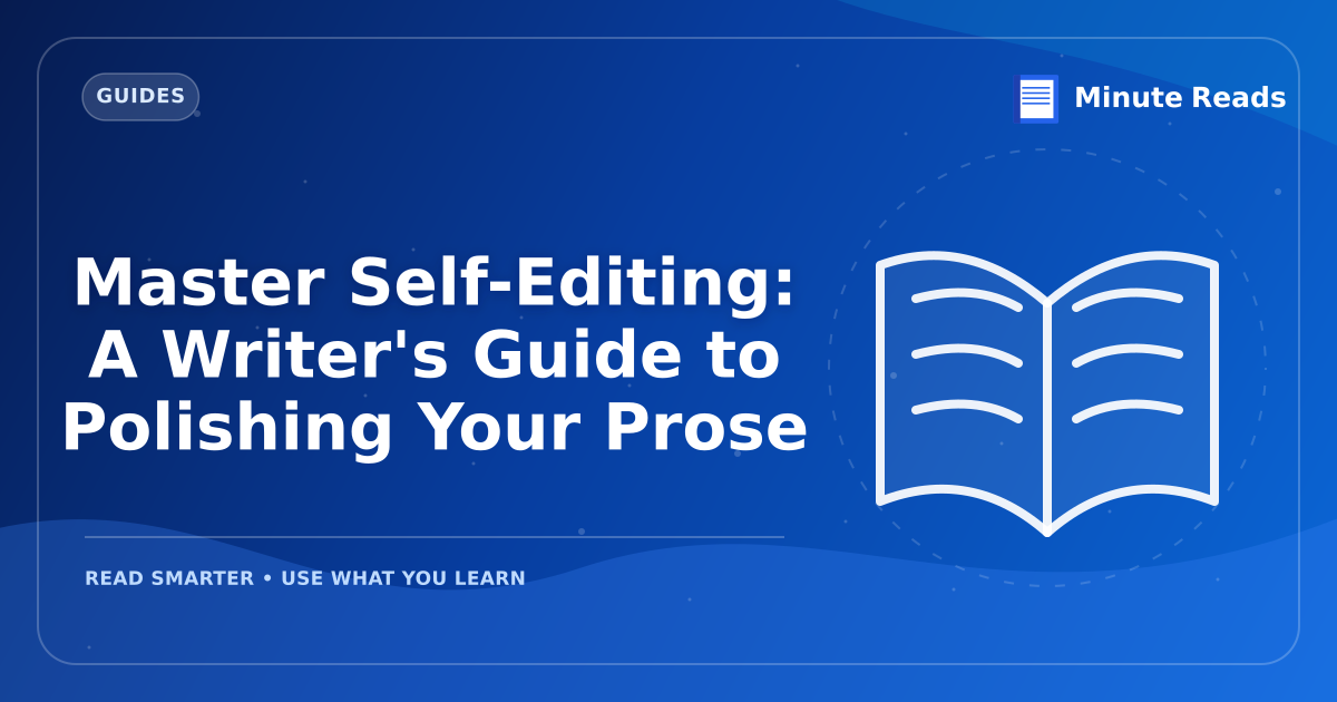 Master Self-Editing: A Writer's Guide to Polishing Your Prose — MinuteReads blog thumbnail