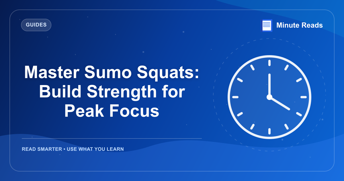 Master Sumo Squats: Build Strength for Peak Focus — MinuteReads blog thumbnail