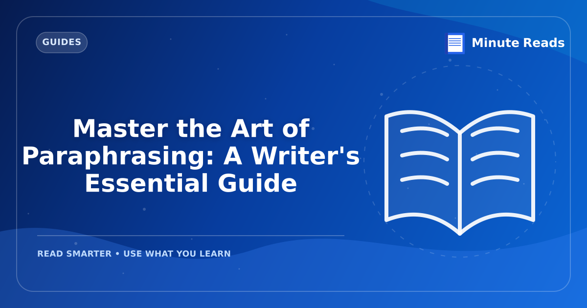 Master the Art of Paraphrasing: A Writer's Essential Guide — MinuteReads blog thumbnail