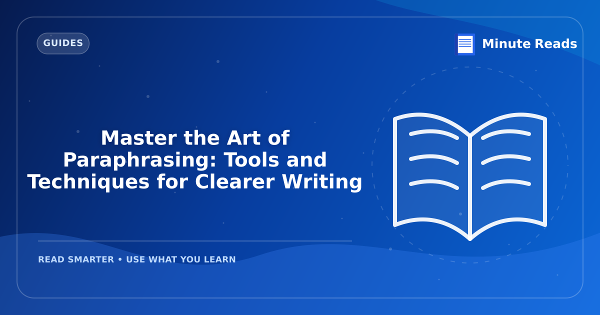 Master the Art of Paraphrasing: Tools and Techniques for Clearer Writing — MinuteReads blog thumbnail