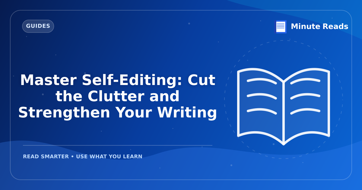 Master Self-Editing: A Writer's Guide to Polishing Your Prose — MinuteReads blog thumbnail