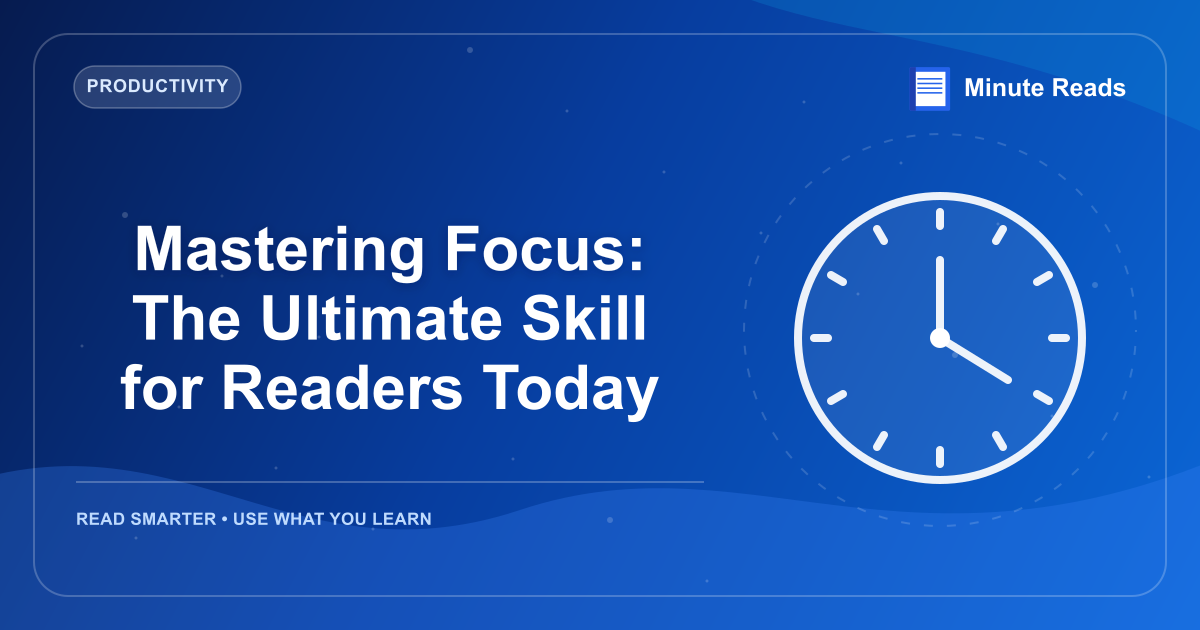 Mastering Focus: The Ultimate Skill for Readers Today — MinuteReads blog thumbnail